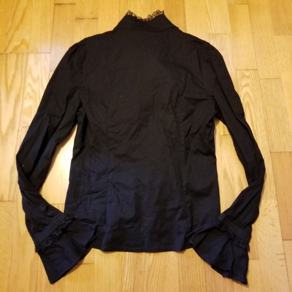 Queen of Darkness | Tops | Queen Of Darkness Goth Vampire Ruffled Top ...